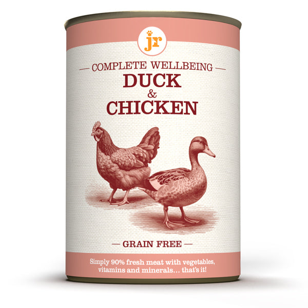 JR Duck & Chicken Wet Dog Food 400g – Grain Free Complete | Chow Paws ...
