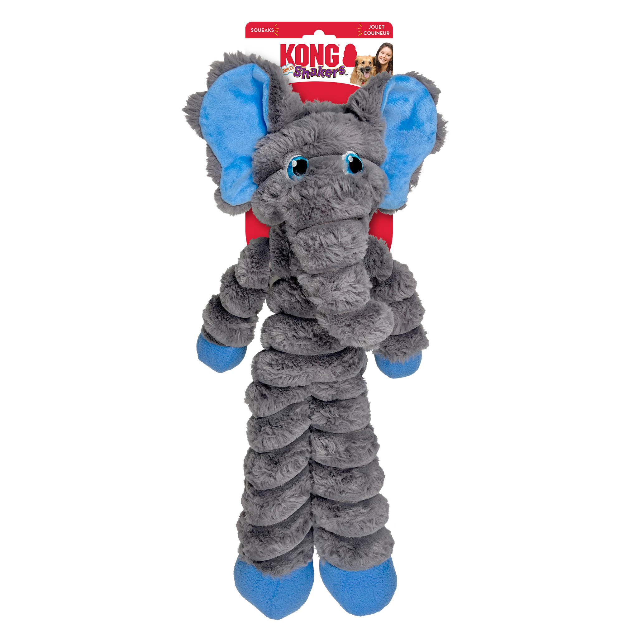 KONG Shakers Crumples Elephant – Jumbo Plush Squeaky Dog Toy | Chow ...